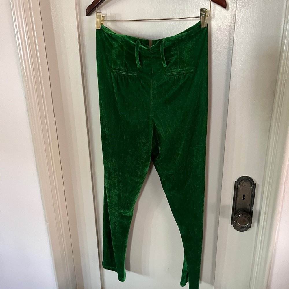 Emerald Green Velvet Trousers - Gem